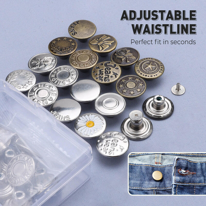 Removable No-Sew Jeans Buttons Set – beooshop